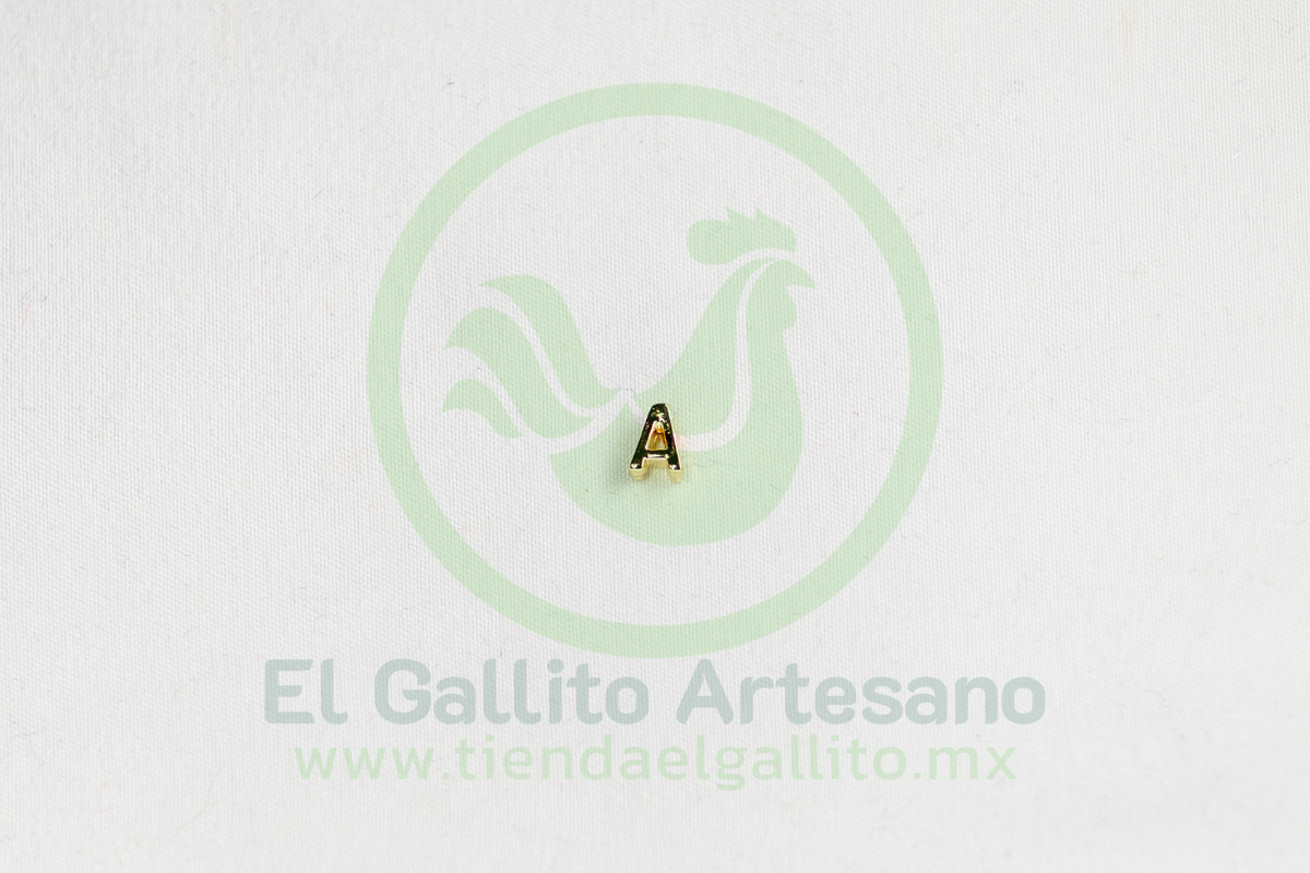 Letra Mini (Abecedario Completo) - Chapa de Oro #1121 – elgallitoartesano